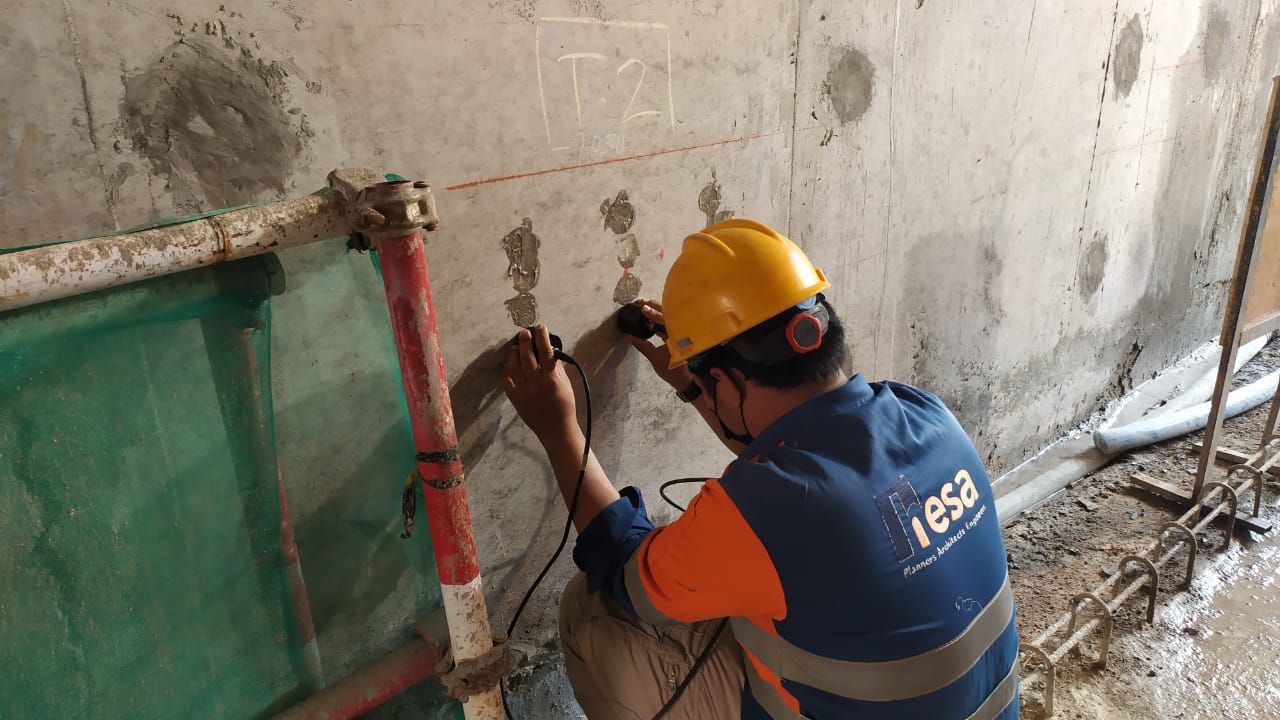 Ultrasonic Testing Proyek Terowongan Silaturahmi Masjid Istiqlal